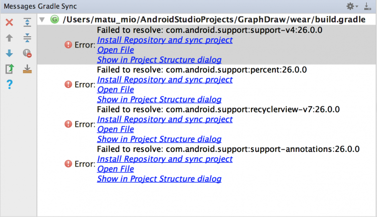 [解決]Gradle同期でエラーが発生する。(Gradle project sync failed.)[AndroidStudio] | mio.yokohama